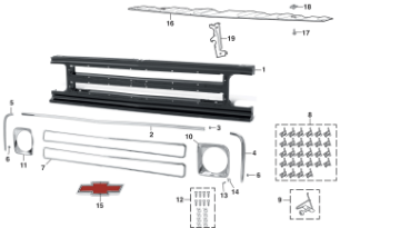 1967-68 Grille Molding for Chevrolet - LMC Truck