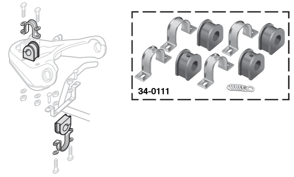 Mustang Sway Bar Polyurethane Sway Bar Bushings For 1990-1997 Ford F53 ...