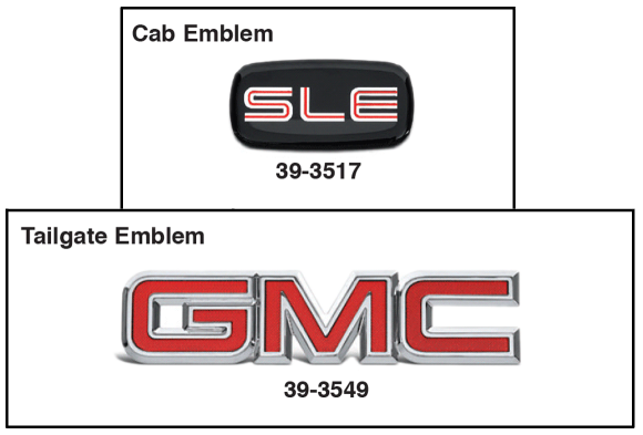1997-98 GMC Truck 'GMC' & 'SLE' Emblems - LMC Truck