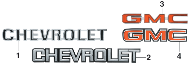 1973-91 Chevy Blazer & Suburban, GMC Jimmy Tailgate Emblems - LMC Truck