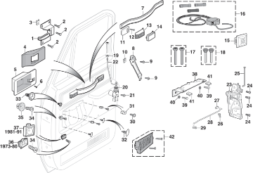 Front Door Lock Rod - LMC Truck