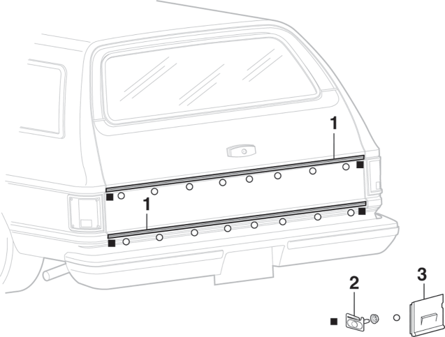 1973-80 Chevy GMC Suburban Tailgate Molding – Replacement Moldings ...