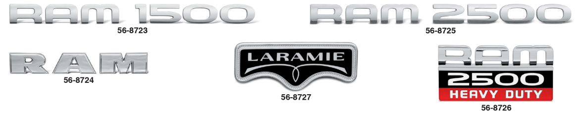 2002-12 Dodge Ram Door Emblems – 1500, 2500, 3500 & Laramie - LMC Truck