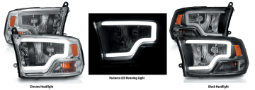 2009-12 Ram 1500, 2500 & 3500 Quad Headlight and Parklight Components ...