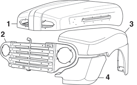 Front Steel Body Parts for 1948-50 Ford F1, F2 & F3 - LMC Truck