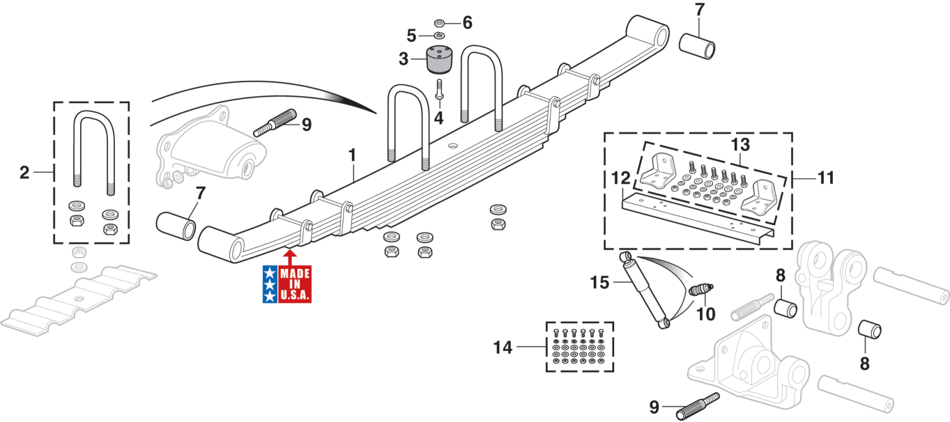 Rear Suspension Parts for 1948–56 Ford F2, F3, F250 & F350 Trucks - LMC ...