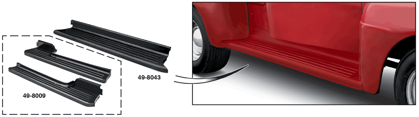 1948-52 Ford F1 Running Board Sets – Left & Right Sides Available - LMC ...