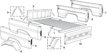 Styleside Steel Bed Brace Sets - LMC Truck