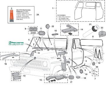 Cowl Lacing Kit - LMC Truck