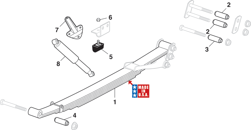 Rear Suspension for 1965-72 Ford F100 F250 F350 2WD with Flex-O-Matic ...