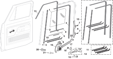 1973-79 Ford F-Series & Bronco Front Door Window Channel Kit - LMC Truck