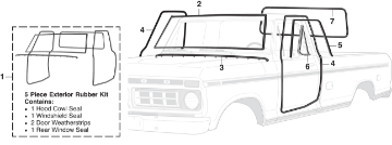 1973-79 Exterior Rubber Kit - LMC Truck