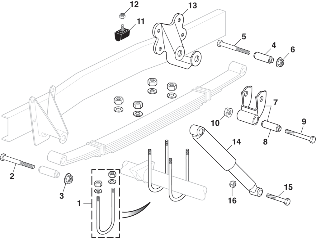 Rear Suspension Parts for 1978-79 Ford Bronco | Shocks, Shackles ...