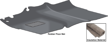 1973-79 Rubber Floor Mat - LMC Truck