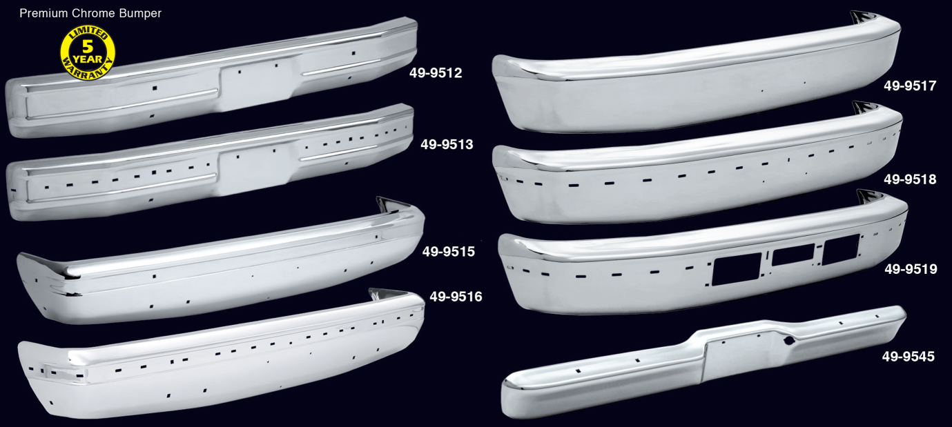 Premium Chrome Bumpers for 1980-96 Ford F100, F150, F250 & Bronco - LMC ...