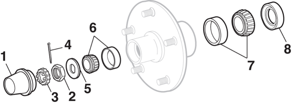 Front Wheel Bearings - 2WD for 1999-07 Ford F250 & F350 Super Duty ...