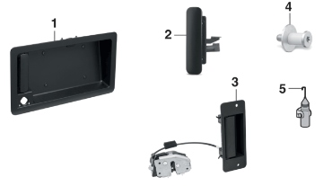 Rear Cargo Door Handle and Latch Assembly - LMC Truck