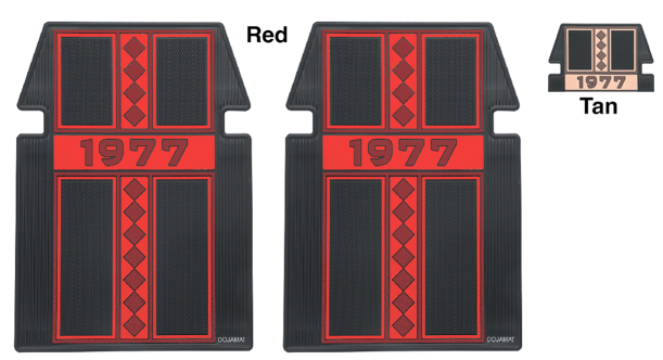 "1977" Retro Rubber Floor Mat Sets - LMC Truck