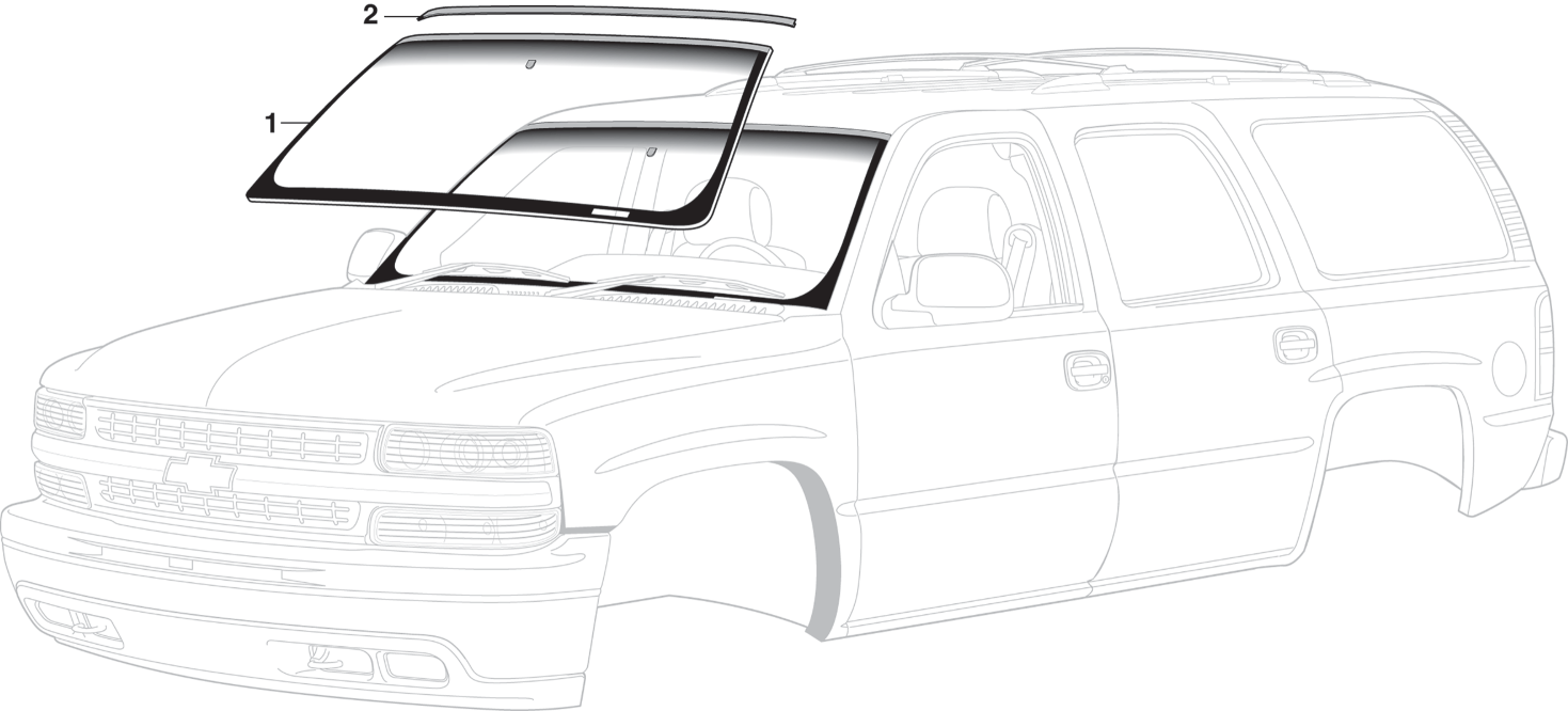 2000-06 Chevy Tahoe & Suburban, GMC Yukon & Yukon XL Windshield - LMC Truck