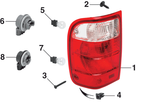 2001–2005 Ford Ranger Tail Lights & Components | Non-STX Models - LMC Truck