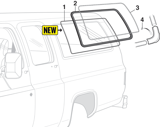 Body Side Window Components - LMC Truck