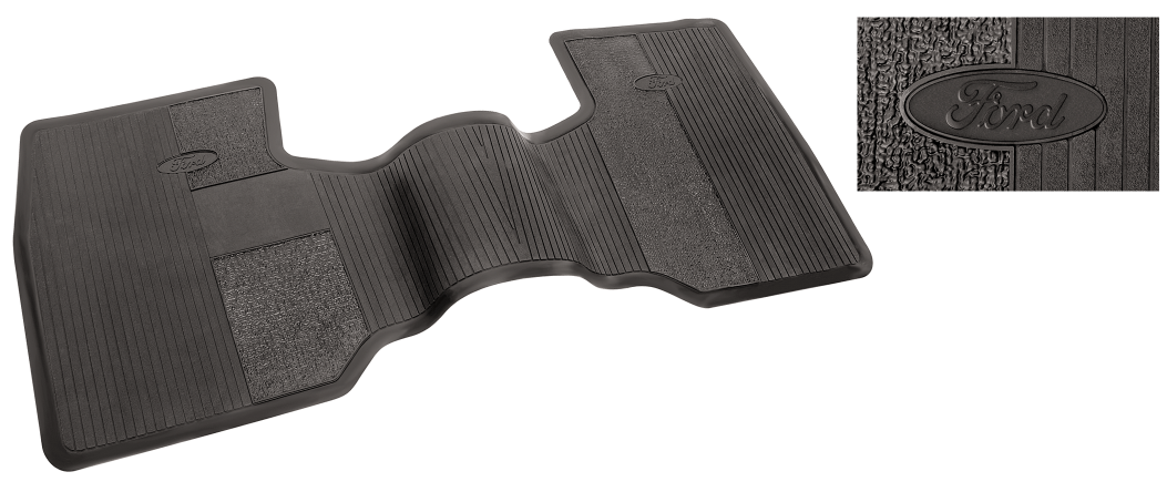 Reproduction Full-Width Rubber Floor Mat with Logo - LMC Truck